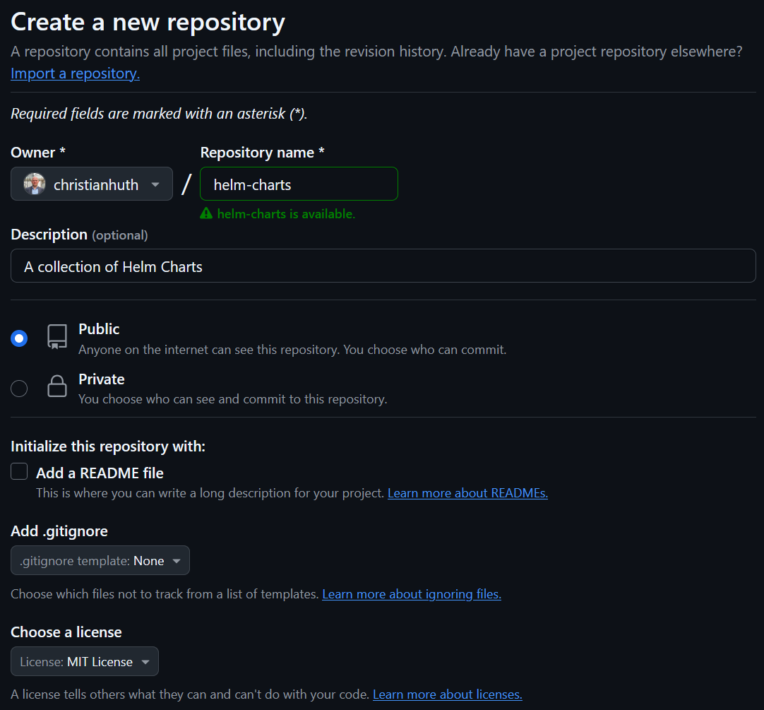 Using GitHub as a Helm Chart Repository